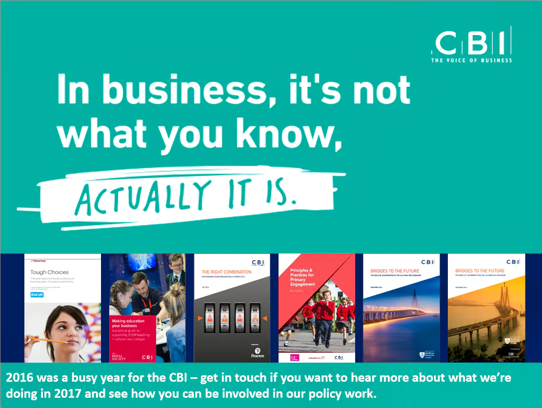 #education #skills The @CBI_ES 2016 year in review... — Shorthand Social